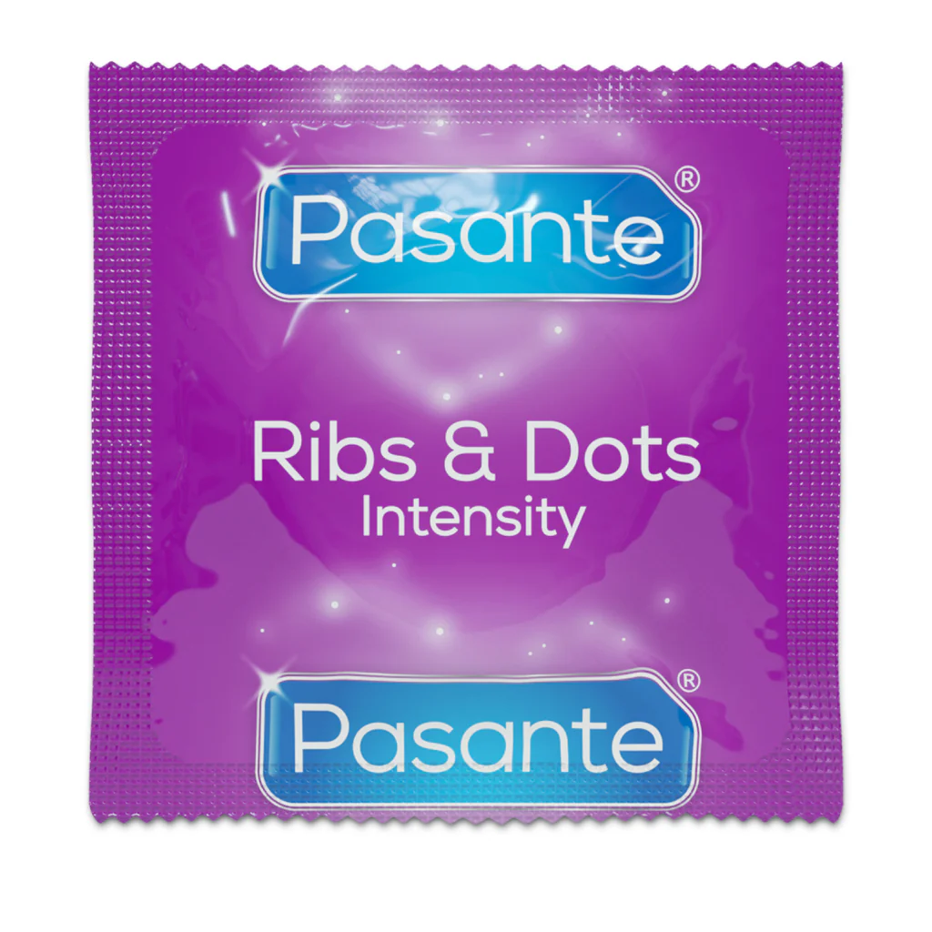 Pasante Intensity Ribs and Dots Condoms 52 mm